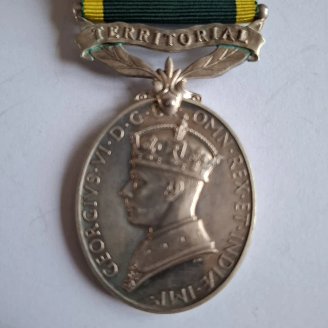 WW2 BRITISH TERRITORIAL Efficiency Medal George V1 £49.99 - PicClick UK
