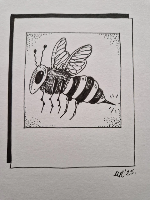 ORIGINAL INK ILLUSTRATION: Polaroid: 'Sting 2025' by Michelle Ranson £ ...