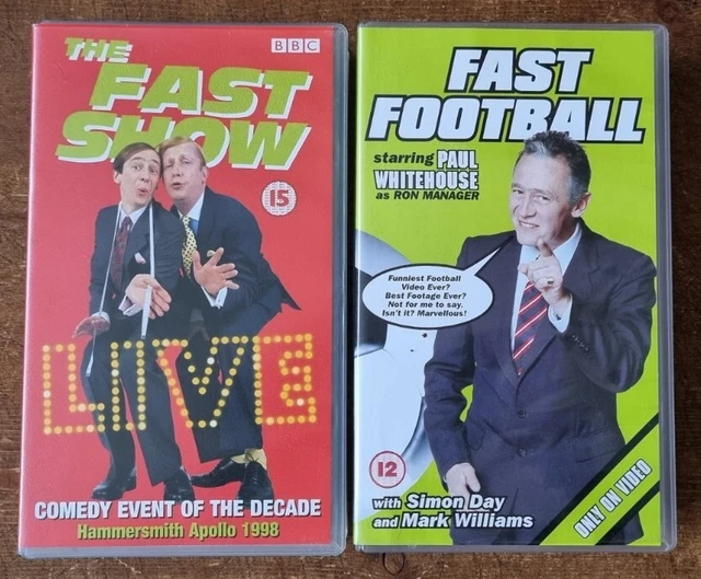 FAST SHOW LIVE & Fast Football VHS PAL Video Bundle X2 Tapes Paul ...