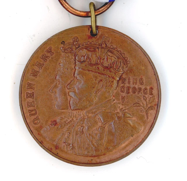 CORONATION OF KING George V 1911 medal medallion bronze Torquay antique ...