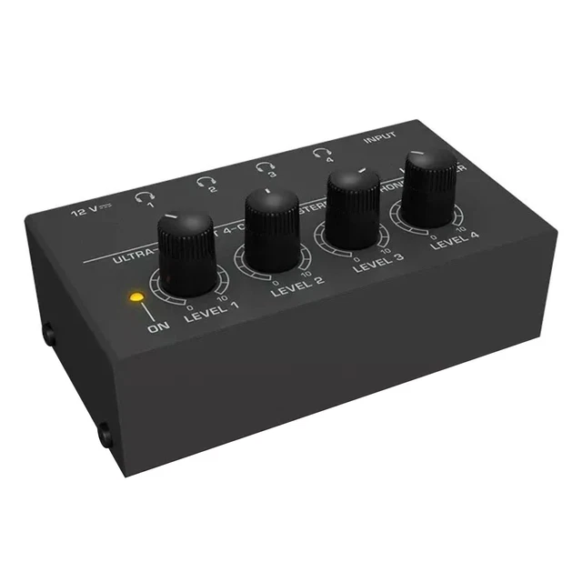 1 PC 4 Channels 12V Mini Ultra-Compact Stereo Headphone/Earphone Audio ...