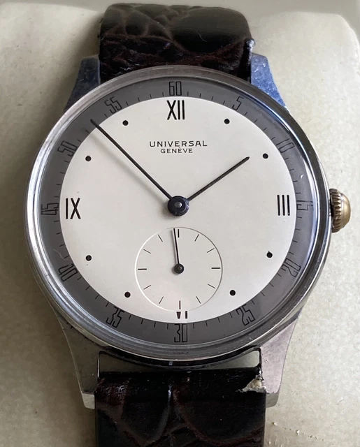 VINTAGE UNIVERSAL GENEVE Uhr Kal. 262 zweifarbig, Stahlgehäuse, voll ...