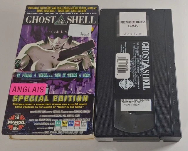 GHOST IN THE Shell (VHS, 1997, Special Edition Original Japanese Dubbed ...