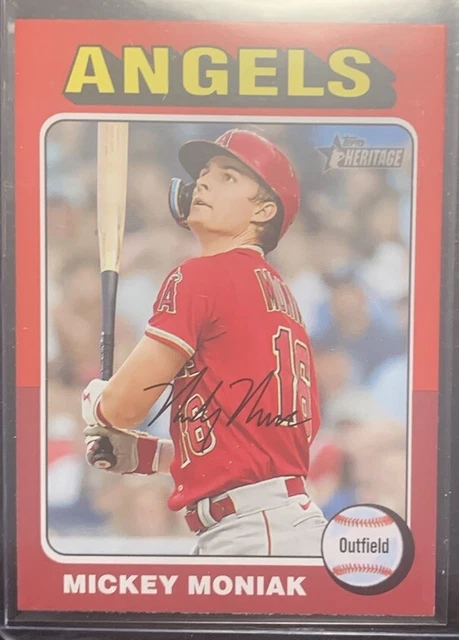 MICKEY MONIAK TOPPS Heritage Rouge Impression Courte Los Angels Sp #45 ...