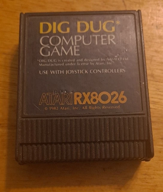 VINTAGE ATARI 400/800 Game Cartridge - Dig Dug RX8026 - UNTESTED $19.99 ...