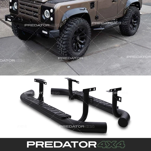OEM FIT BLACK Running Board Side Step Pair Steps For Land Rover ...