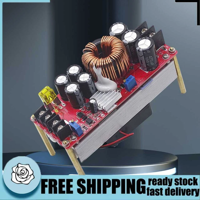 BOOST CONVERTER 1800W 30A DC-DC modulo step up DC10-60V 12-90V carica batteria EUR 23,05 ...