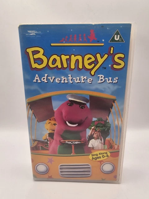 BARNEY'S ADVENTURE BUS Vhs - Pal Uk Pink Video Tape Version Very Rare £ ...
