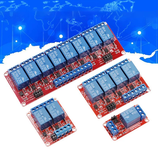 1/2/4/8 CHANNEL RELAY Module Board with Optocoupler 5V 12V 24V ...