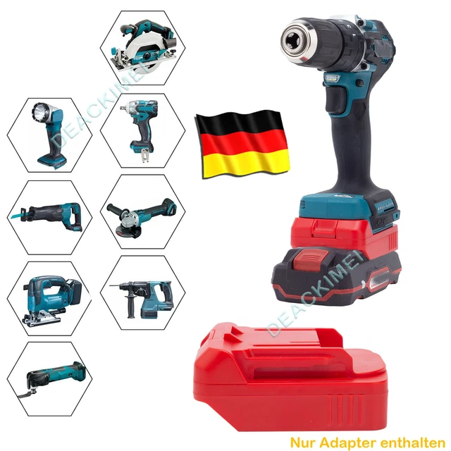 AKKU-ADAPTER-KONVERTER FÜR PARKSIDE X20V TEAM Akku Auf Makita 18V LXT ...