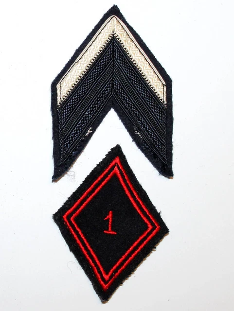 ANCIEN INSIGNE LOSANGE DE BRAS 1er REGIMENT DE CUIRASSIER GRADE SOLDAT ...