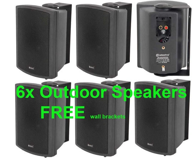 6X WEATHERPROOF IN,OUTDOOR 130w 100v,8ohms Garden Speakers INC Wall ...