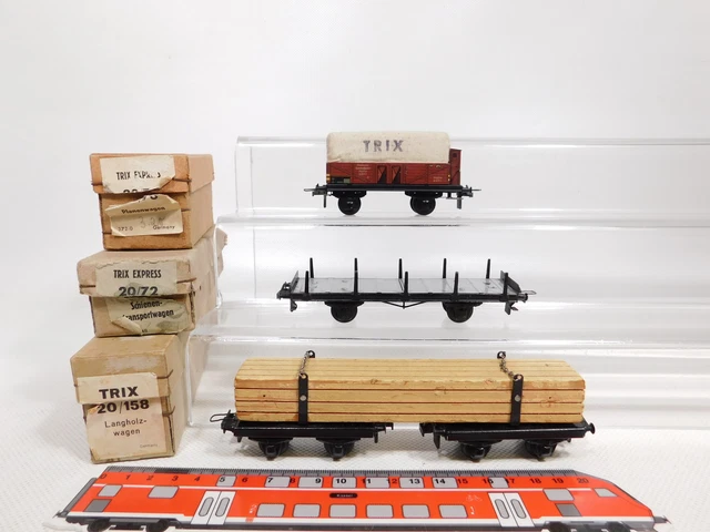 DM245-0, 5 #3X Trix Express H0 Dc 3L Tin Freight Car 20/72 20/76 20/158 ...