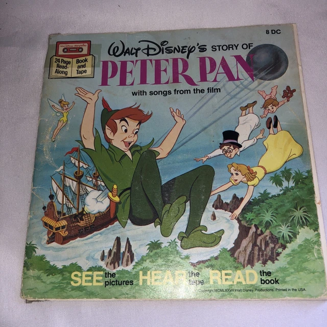 VINTAGE WALT DISNEY’S Story Of Peter Pan See, Hear and Read Book / Book ...