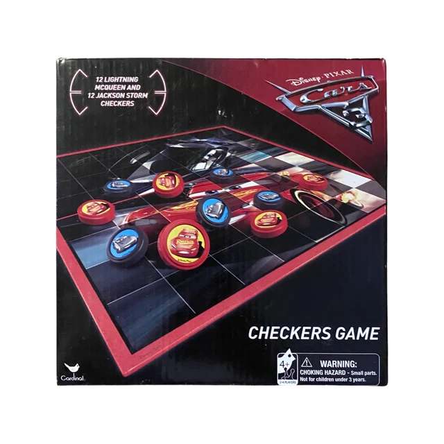 DISNEY PIXAR CARS 3 Checkers Game Lightning Mcqueen vs Jackson Storm ...