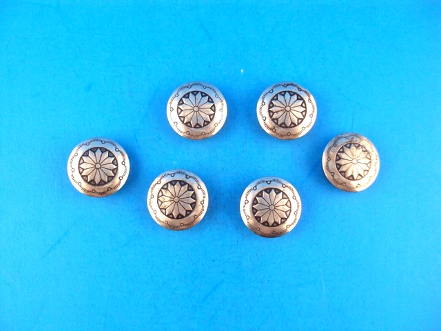 VINTAGE STERLING SILVER Native American Crafted Button Covers--Set Of ...