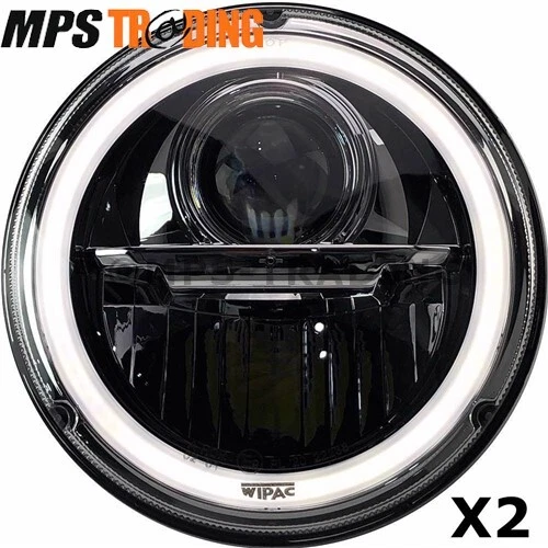 LAND ROVER DEFENDER Black LED Headlamp Headlight Upgrade RHD Pair WIPAC S7097LED £495.95 ...