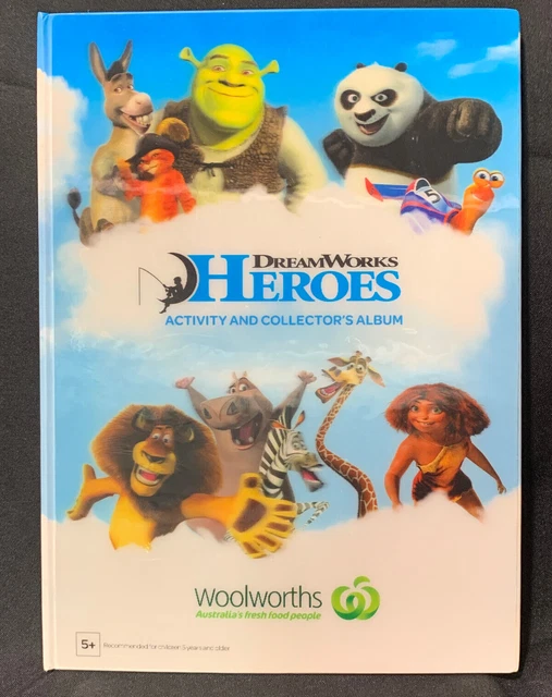 WOOLWORTHS DREAMWORKS HEROES Activity & Collectors Album complete with ...