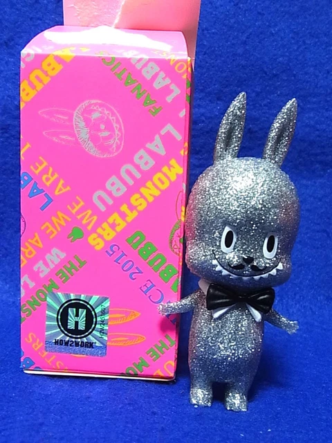 POP MART HOW2WORK Figure Labubu The Monsters Silver Gritter Near Mint ...