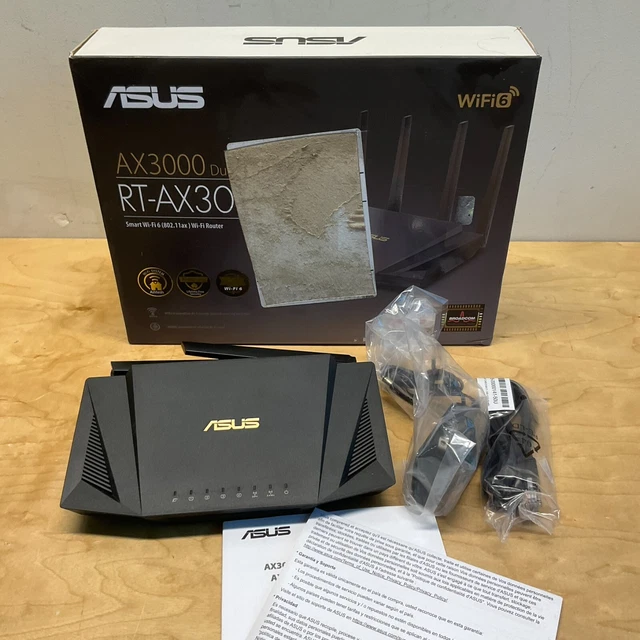 ASUS RT-AX3000 DUAL Band WiFi Router, WiFi 6, 802.11ax, Internet ...