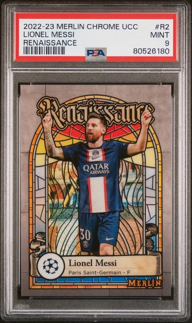 2022-23 TOPPS MERLIN Chrome Renaissance Lionel Messi Case Hit PSA £189. ...