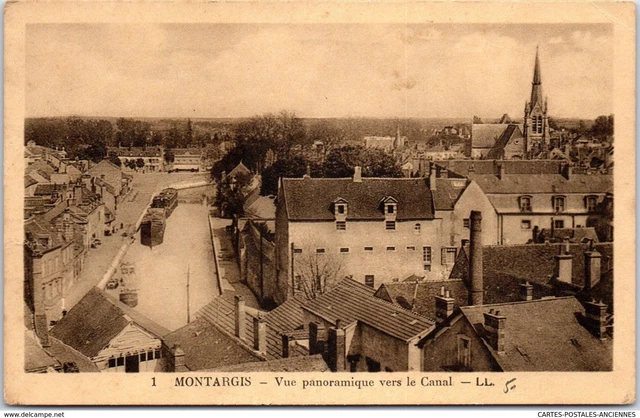 45 MONTARGIS - vue panoramique vers le canal EUR 5,00 - PicClick FR