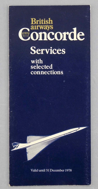 BRITISH AIRWAYS CONCORDE Airline Timetable Vintage Ba Crown Logo ...