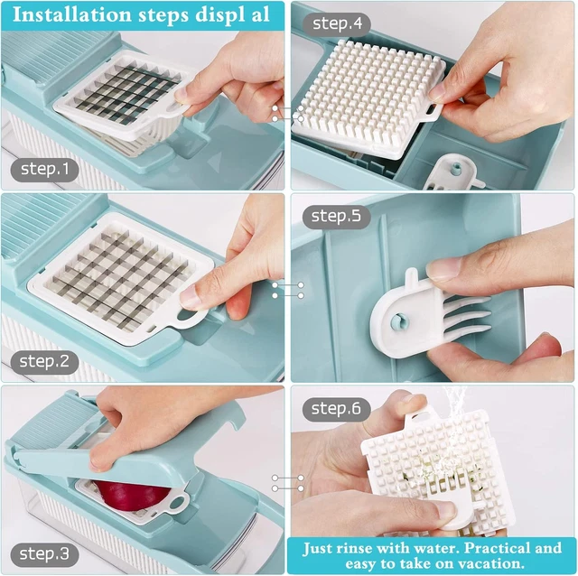 14 IN 1 Vegetable Chopper, Multifunctional Mandoline Slicer Dicer ...