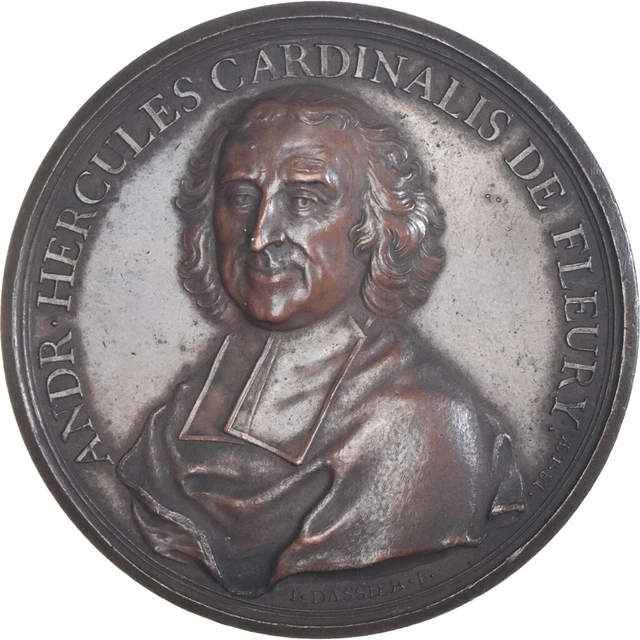 [#1154100] FRANCE, MÉDAILLE, Le Cardinal de Fleury, History, 1736 ...