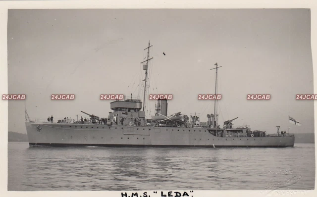 ROYAL NAVY RP Postcard. HMS "Leda" minesweeper. Sunk by U-435 submarine ...