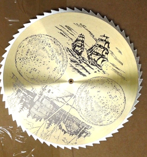 HERMLE-KIENNINGER-SLIGH GRANDFATHER clock dial moon disk 168 mm brass ...