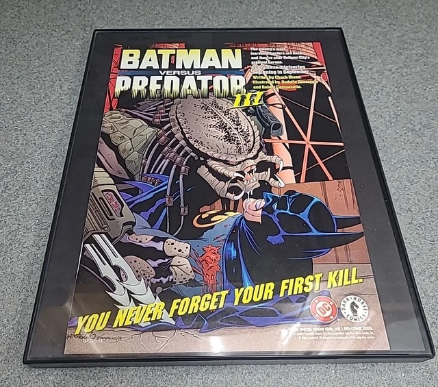 BATMAN VS PREDATOR III DC Dark Horse Print Ad 1997 Framed 8.5x11 £19.12 ...