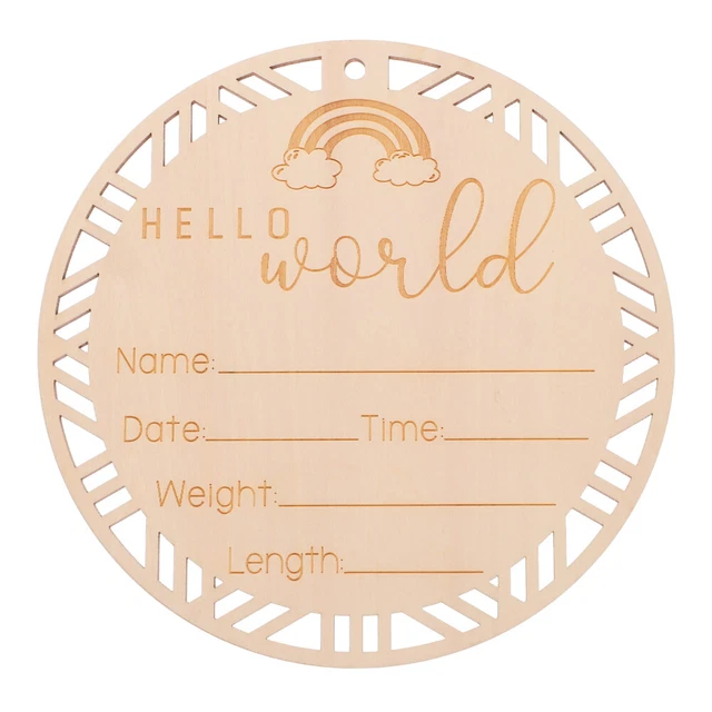 BABY ANNOUNCEMENT SIGN One Month Card Wooden Photo Props Chips £8.89 ...
