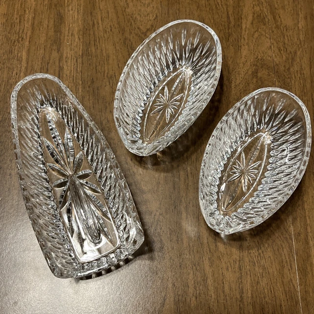 GLASS CUTLERY BUFFET Serving Set Elegant Display Forks Spoons Knives ...