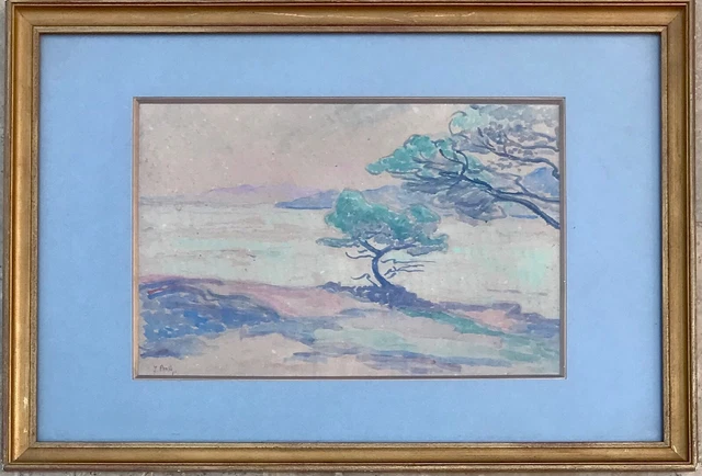 JEAN PESKÉ Aquarelle Originale 1911 Paysage Bord De Mer Plage Pins EUR 490,00 - PicClick FR