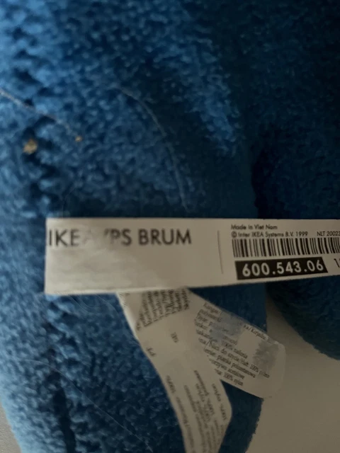 IKEA UNICEF PS Brum Blue Soft Plush Teddy Bear Toy Poseable 13" Tall £ ...