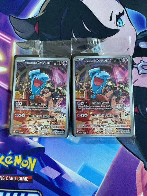 POKÉMON TCG TEAM Rockets Wobbuffet 203 Destined Rivals ETB Promo ...