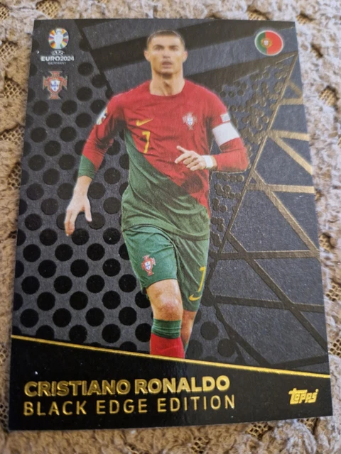 MATCH ATTAX UEFA Euro 2024 Cristiano Ronaldo Portugal - Black Edge Edition £8.99 - PicClick UK