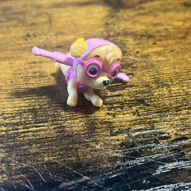 PAW PATROL SKYE Stella sky pink dog figure w/ wing jet pack in flying ...