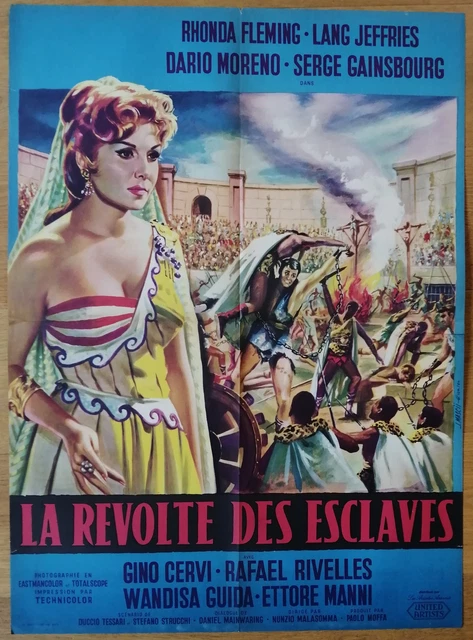 REVOLTE DES ESCLAVES serge gainsbourg affiche cinema originale 80x60 ...