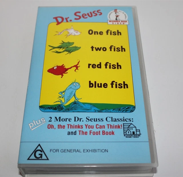 DR. SEUSS ONE Fish Two Fish Red Fish Blue Plus 2 More Classics Vhs ...