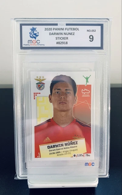 MGC 9 DARWIN Nunez Benfica True Rookie Sticker Panini Futebol 2020/21 ...