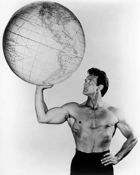 FAMOUS BODYBUILDER & Strongman Mr America Steve Reeves C1950s 9 Old ...