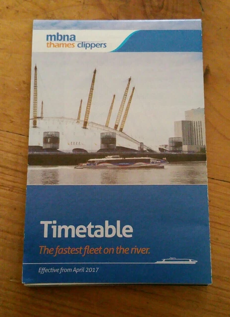 FAHRPLAN MBNA THAMES clippers timetable London EUR 1,00 - PicClick DE