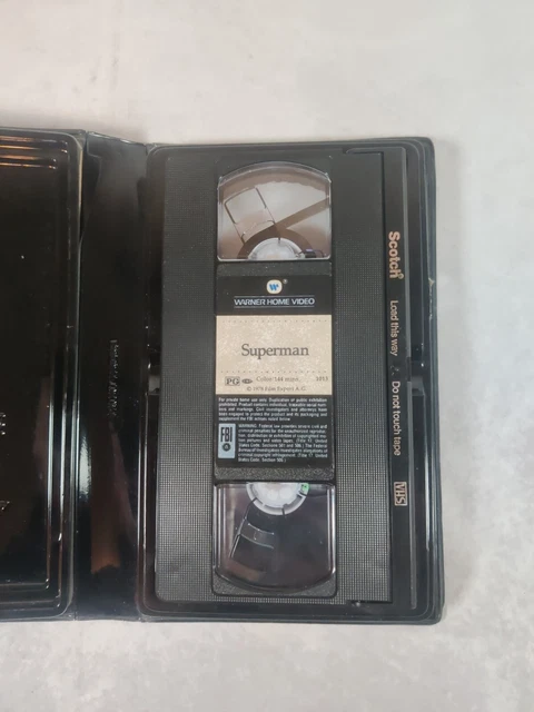 SUPERMAN THE MOVIE 1978 1° film CLAMSHELL VHS WARNER BROS WB COPERTINA ...