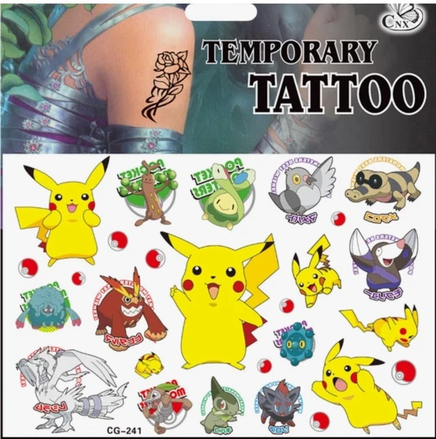 POKEMON SHEET OF temporary tattoos $9.99 - PicClick CA