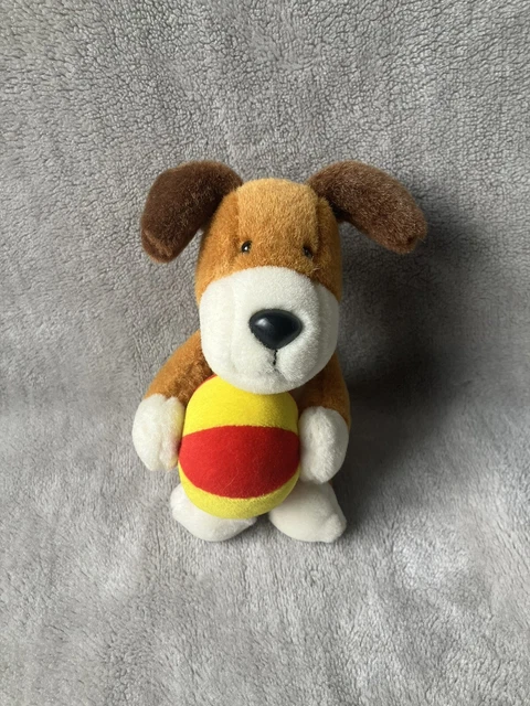 VINTAGE 2000 BORN To Play Kipper with Ball Puppy Dog Soft Plush Toy 8 ...