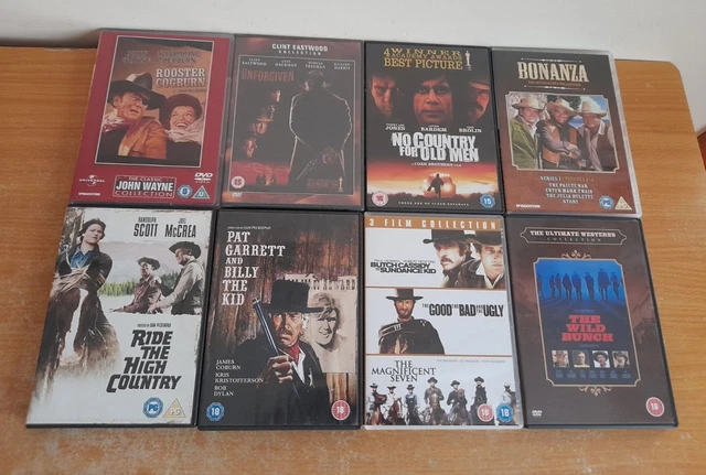 WESTERN MOVIES BUNDLE x10 DVDs Clint Eastwood John Wayne Robert Redford ...