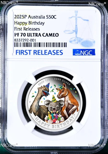 2025 HAPPY BIRTHDAY 1/2oz SILVER PROOF COIN NGC PF70 FR King Charles ...