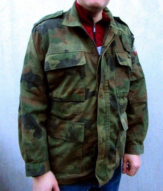 VINTAGE SERBIAN YUGOSLAV army m65 style jacket coat military camouflage ...